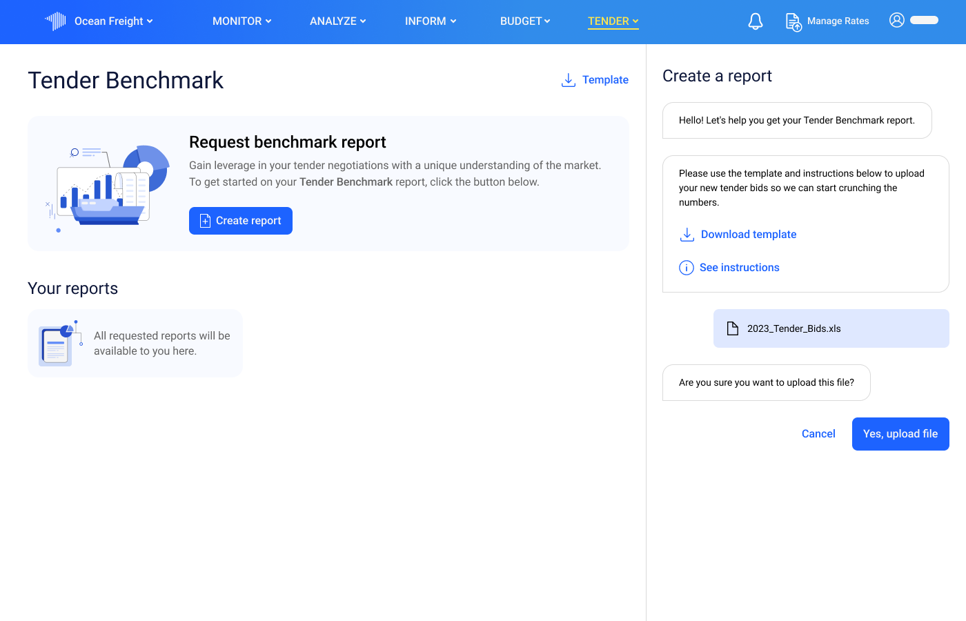 Products: Tender Benchmark Tool